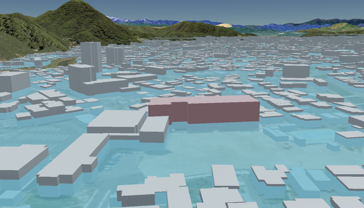 時系列浸水シミュレーションデータの3D可視化による防災計画立案・防災意識啓発 | Use Case | PLATEAU [プラトー]