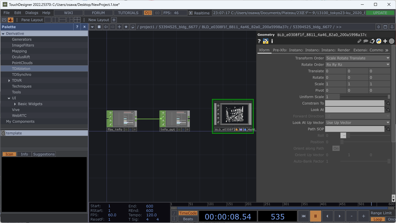 TOPIC 11｜TouchDesignerで活用する[1/2]｜TouchDesignerに3D都市モデルをインポートする | How To Use | PLATEAU [プラトー]