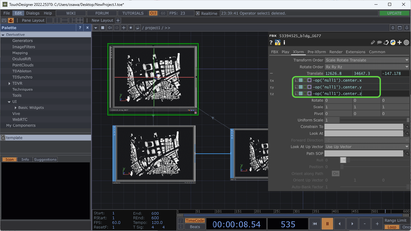 TOPIC 11｜TouchDesignerで活用する[1/2]｜TouchDesignerに3D都市モデルをインポートする | How To Use | PLATEAU [プラトー]